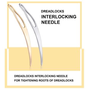 Dreadlock Tool Interlocking Tool for Locs, Easyloc Hair Tool for Dreadlocks, Interlocks or Sisterlocks, Tightening Accessory (Rose Gold, Silver)