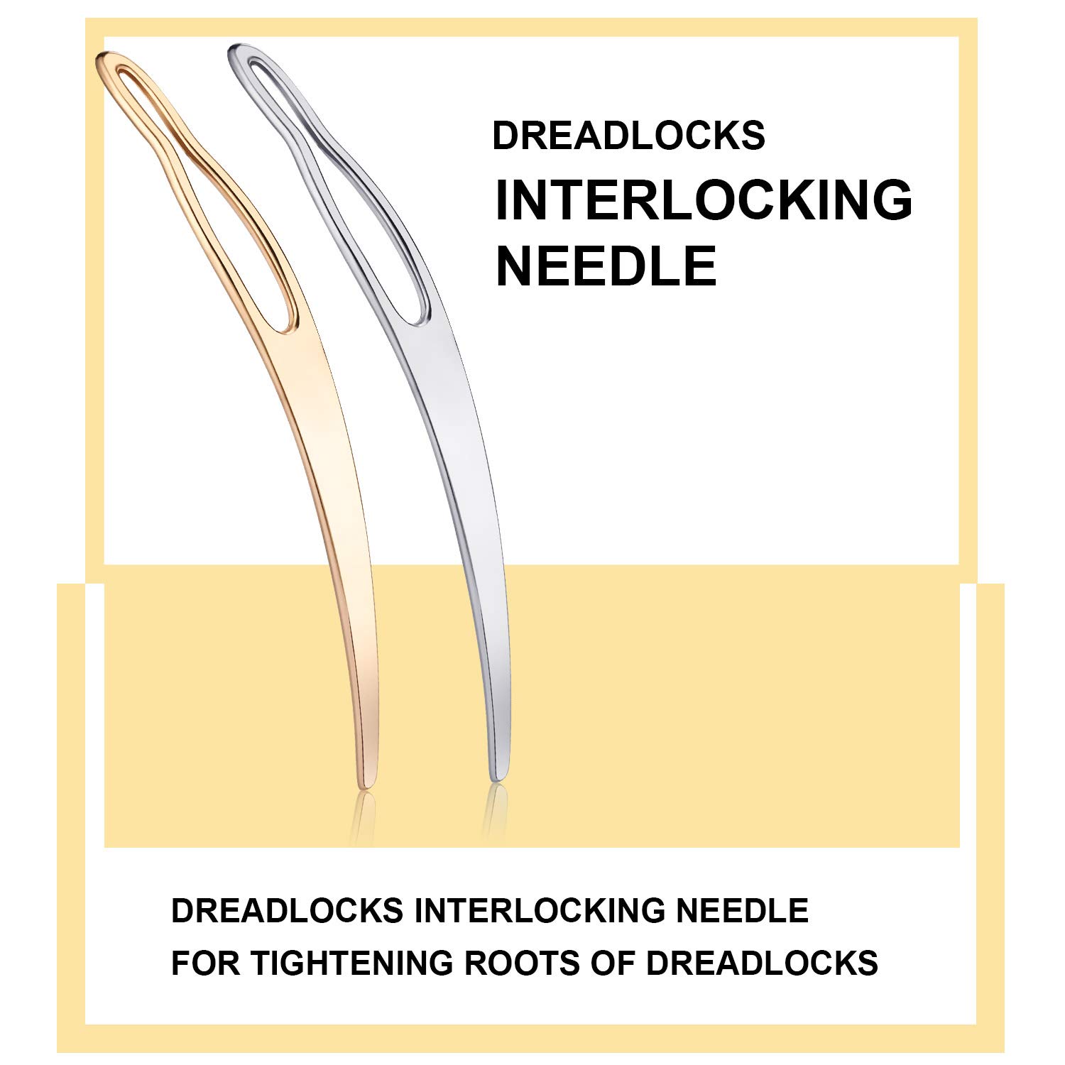 Dreadlock Tool Interlocking Tool for Locs, Easyloc Hair Tool for Dreadlocks, Interlocks or Sisterlocks, Tightening Accessory (Rose Gold, Silver)