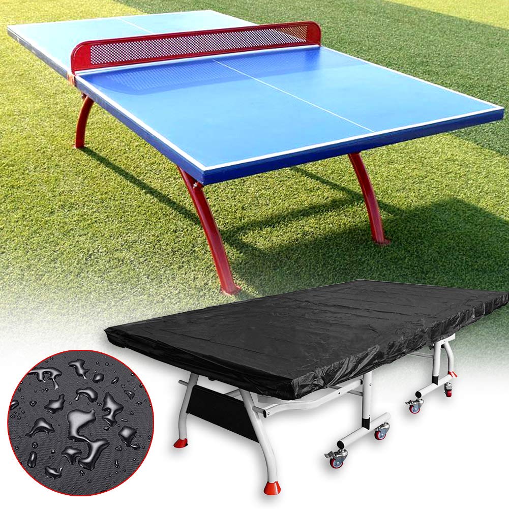 EDIONS Outdoor Table Tennis Table Cover, Waterproof and Dustproof Ping Pong Table Cover Breathable Polyester Protective Cover Can Be Used Indoors and Outdoors.