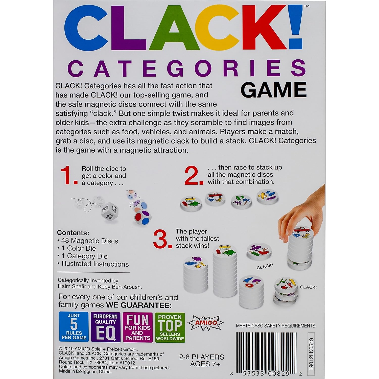 AMIGO Clack! Categories, Kids Magnetic Stacking Game for Ages 7+