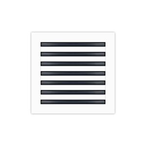 buildmart - 14x14 modern ac vent cover - decorative white air vent - standard linear slot diffuser - register grille for ceiling, walls & floors - texas buildmart