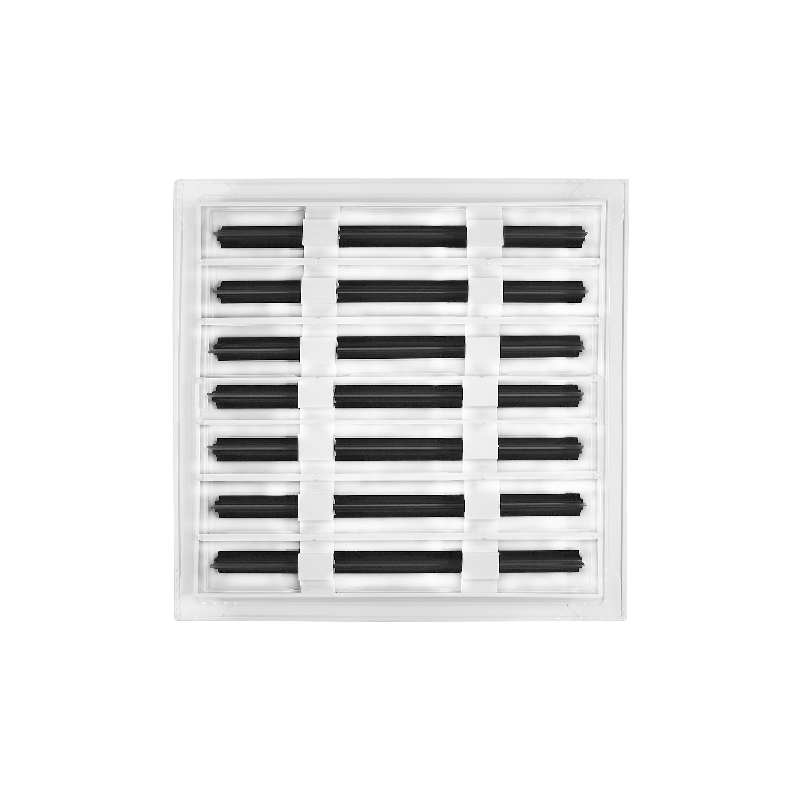 BUILDMART - 14x14 Modern AC Vent Cover - Decorative White Air Vent - Standard Linear Slot Diffuser - Register Grille for Ceiling, Walls & Floors - Texas Buildmart