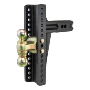 curt 45927 adjustable trailer hitch ball mount, 2-1/2-inch receiver, 10-3/8-inch drop, 2 and 2-5/16-inch balls, 20,000 lbs, black