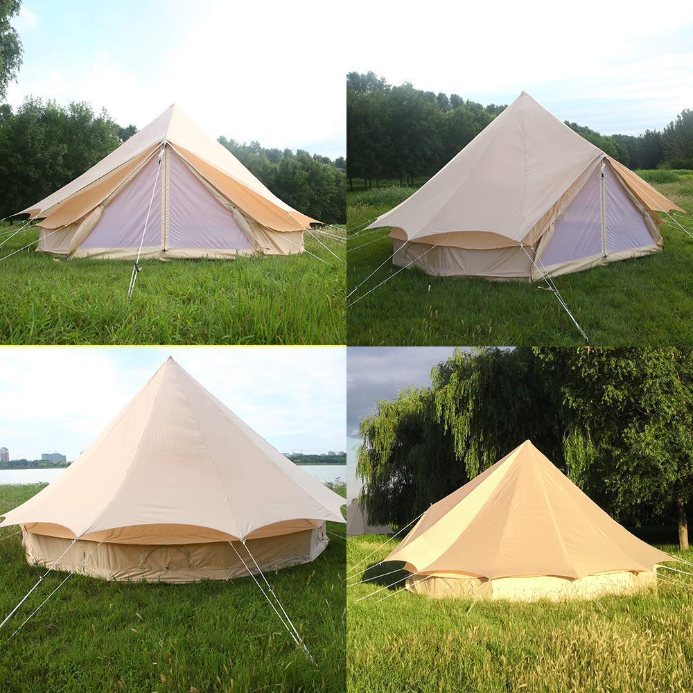 UNISTRENGH Waterproof Sunshade Heavy Duty Top Cover Roof Shelter for 3M 4M 5M 6M 7M Bell Tent (Sunshade, for 4M/13ft Tent)