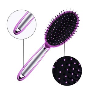 SIQUK 7 Pcs Hair Brush and Comb Set Round Brush Paddle Brush Detangle Hair Brush and Combs Wet Dry Brush for Women Men Hair Styling