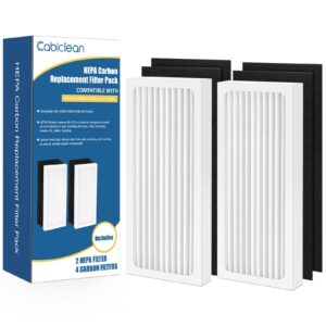 2 pack 04383 true hepa replacement filter compatible with hamilton beach 04383 air purifier 04384 04385 04386a hepa filter replacement, 99% hepa-grade filter, replace part # 990051000