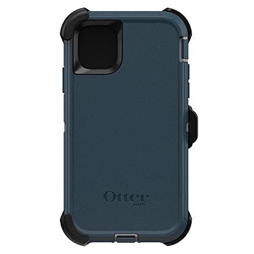 OtterBox iPhone 11 Defender Series Case - GONE FISHIN (WET WEATHER/MAJOLICA BLUE), rugged & durable, with port protection, includes holster clip kickstand