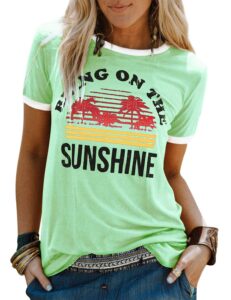 nlife bring on the sunshine graphic long sleeves tees blouses for women tops sweaters for women