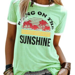 Nlife Bring On The Sunshine Graphic Long Sleeves Tees Blouses for Women Tops Sweaters for Women