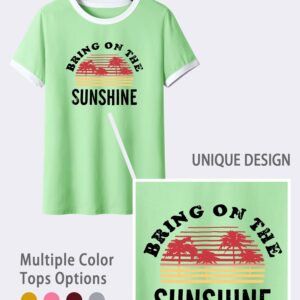 Nlife Bring On The Sunshine Graphic Long Sleeves Tees Blouses for Women Tops Sweaters for Women