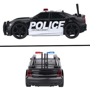 IYEAM Police Car Toy Plastic Pursuit Rescue Vehicle with Sirnes Sound and Light for Kids Toddlers Boys 1:20