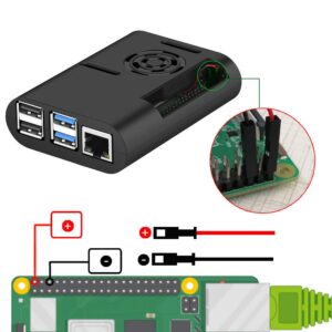 Raspberry Pi 4 Case, MazerPi Raspberry Pi Case with Cooling Fan, Raspberry Pi 4 Heatsink for Raspberry Pi 4 Model B, Pi 4B, Pi 4