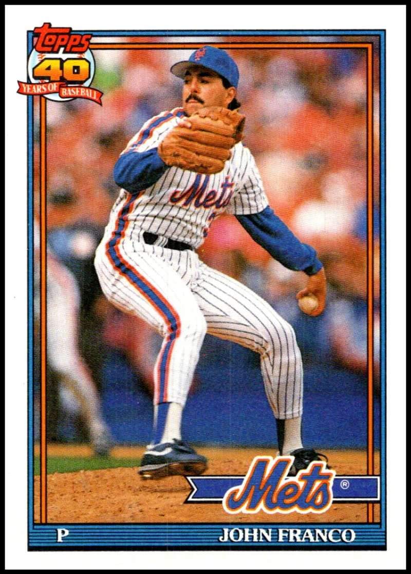 1991 Topps #510 John Franco NM-MT New York Mets Officially Licensed MLB Baseball Trading Card