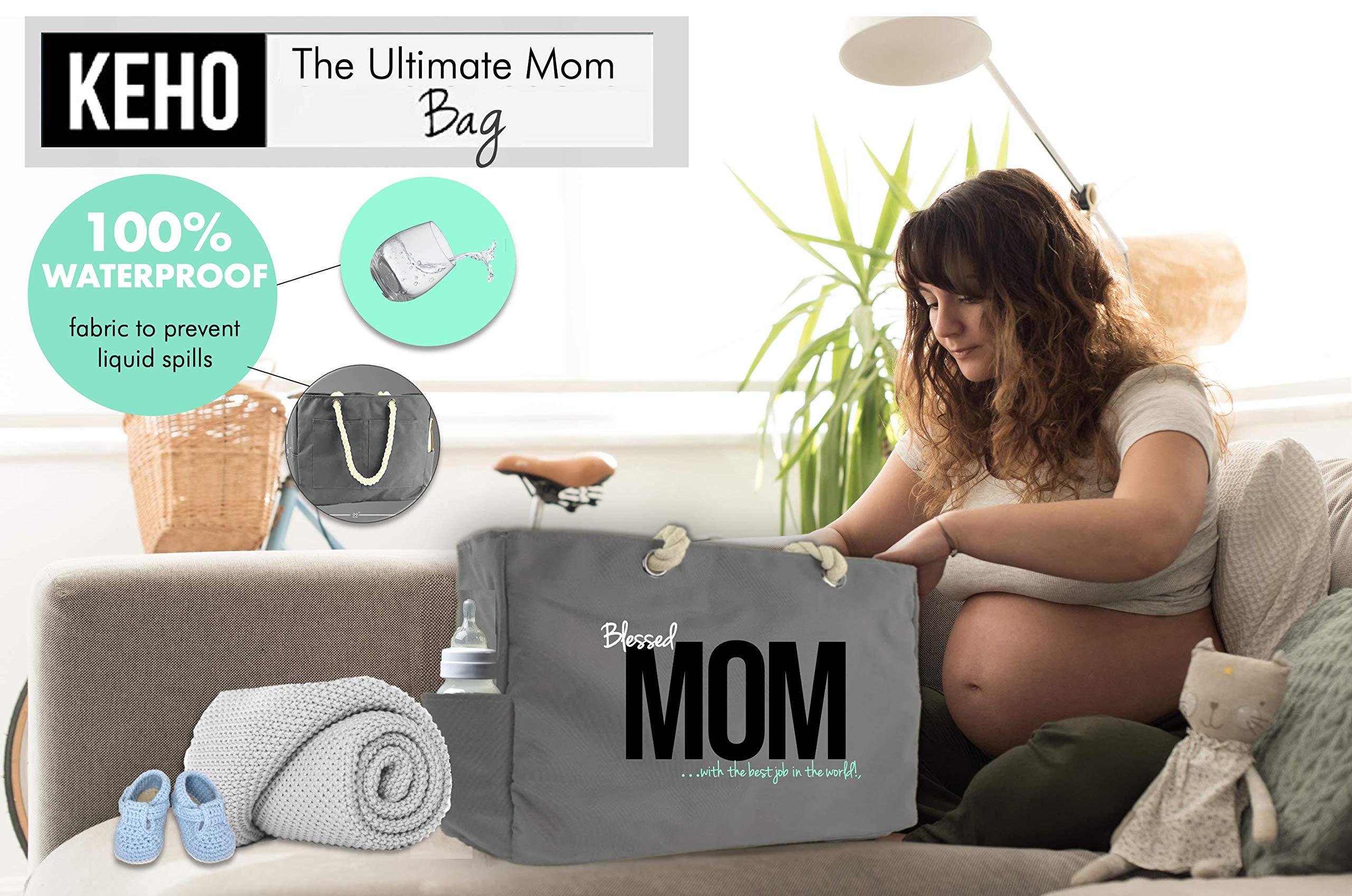 KEHO XXL Ultimate"Mom" Hospital Bag/Overnight Pregnancy Bag - (Grey)