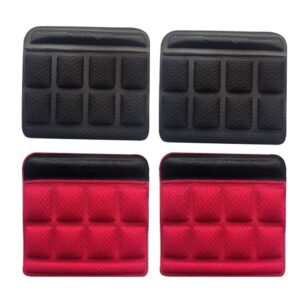 hhongjm thickness 0.6mm helmet chin pads fit cycling bike motorcycle helmet sponges chin strap padding 4pcs red/black