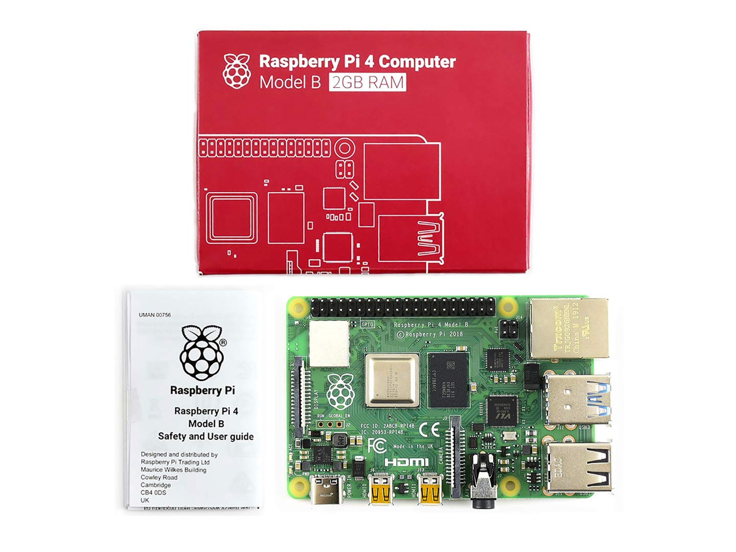 Waveshare Accessory Compatible with Raspberry Pi 4 Model B 2GB RAM with Powerful Processor Faster Networking Support Dual 4K Output and Different Choice of RAM Comes with a Copper Heat Sink