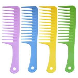 4 pcs wide tooth comb detangling hair brush wide comb detangler comb curl comb, best styling comb for long, wet or curly hair improve blood circulation