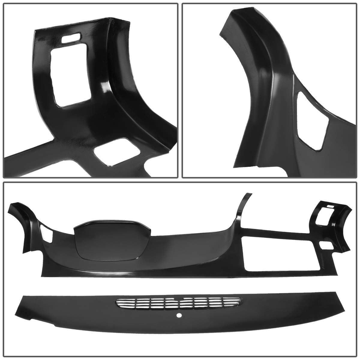 DNA Motoring ZTL-Y-0080 2Pcs Front Upper Dash Board Panel Cover Cap Overlay