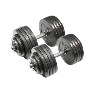 cap barbell 200-pound adjustable dumbbell weight set, black