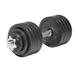 cap barbell 52.5-pound adjustable dumbbell set, single, black