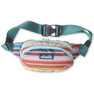 kavu spectator belt bag polyester hip fanny pack, summer stripe