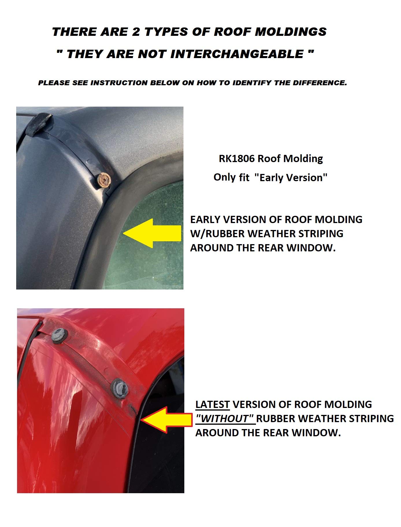 ADVANCE IGNITION Upgradedd Roof Molding Compatible with Ford White 99-07 F-250 F-350 F-450 F-550 Super Duty (Regular Cab & Crew Cab) Left Driver LH and Right Passenge RH YO Oxford Set 2PCS 99-07