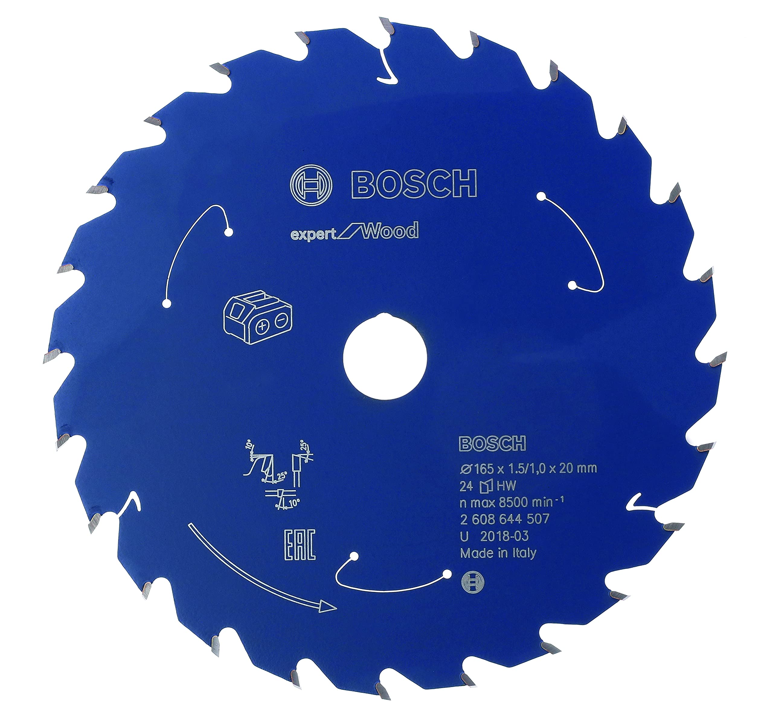 Bosch Professional Circular Saw Blade Expert for Wood 254 x 30 x 2.1 mm 60 Teeth Accessories Battery Circular Saw