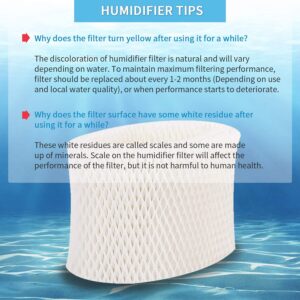 KONDUONE 4-Pack of WF2 Replacement Humidifier Filter for Kaz Vicks Humidifier Filter -Fits for Kaz 3020, Vicks V3100 V3500 V3500N V3600 V3800 V3850 V3900 VEV320, Honeywell HCM-300T, HCM-315T, HCM-350