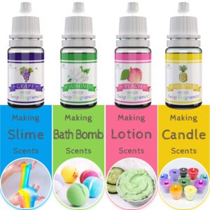 Soap Fragrance Oil - 12 Liquid Soap Scents Set for Bath Bomb Making, Soap Making Supplies, DIY Slime - Concentrated Food Grade Soap Flavoring Bath Bomb Scents for Cosmetic, Crafts - 10ml/0.35oz Each