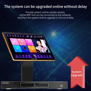 InAndon KV-V5 Pro Karaoke Player, 22'' Capacitive Touch Screen Intelligent Voice Keying Machine Online Movie Dual System Coexistence Real-time Score (KV-V5 Pro+6TB HD with 22" Touch Screen)