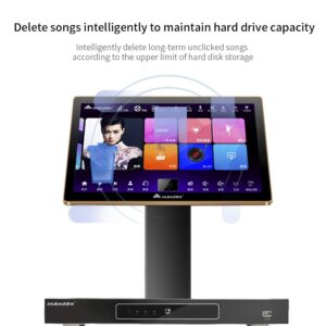 InAndon KV-V5 Pro Karaoke Player, 22'' Capacitive Touch Screen Intelligent Voice Keying Machine Online Movie Dual System Coexistence Real-time Score (KV-V5 Pro+6TB HD with 22" Touch Screen)