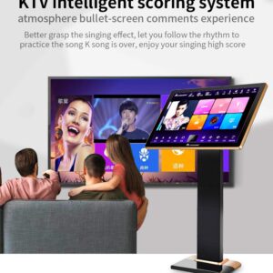 InAndon KV-V5 Pro Karaoke Player, 22'' Capacitive Touch Screen Intelligent Voice Keying Machine Online Movie Dual System Coexistence Real-time Score (KV-V5 Pro+6TB HD with 22" Touch Screen)