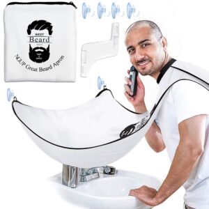 ngup beard bib for man shaving tool hair clippings beard trimming bib non-stick beard apron hair catcher cloth father's day gift for dad boyfreind husband