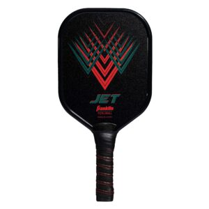 franklin sports pickleball paddle - titus + jet aluminum plated pickleball paddles - usa pickleball (usapa) approved paddle - 8mm thick core,red