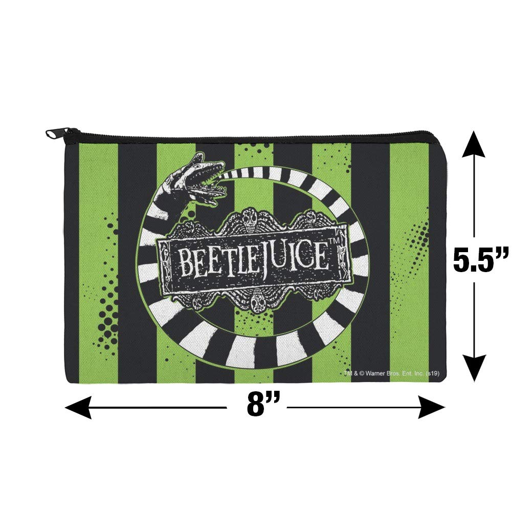 GRAPHICS & MORE Beetlejuice Beetle Worm Makeup Cosmetic Bag Organizer Pouch