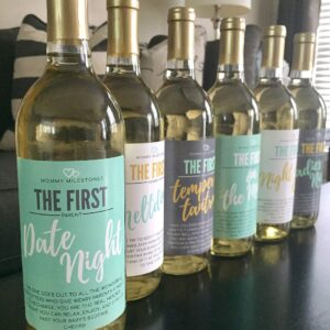 6 Mommy's First Milestone Wine Labels and Stickers, Great Baby Shower and Pregnancy Gift Ideas for Mom To Be, Funny Mom's First Moments After Having New Baby Girl or Boy – By Harper & Ivy Designs