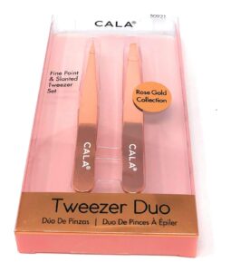 cala rose gold tweezer duo