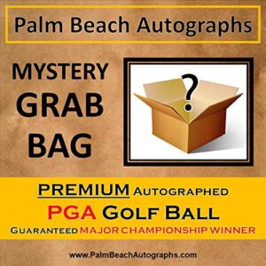 mystery grab box - premium autographed golf ball - all major winners