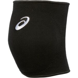 asics gel-rally volleyball kneepad, performance black, small/medium