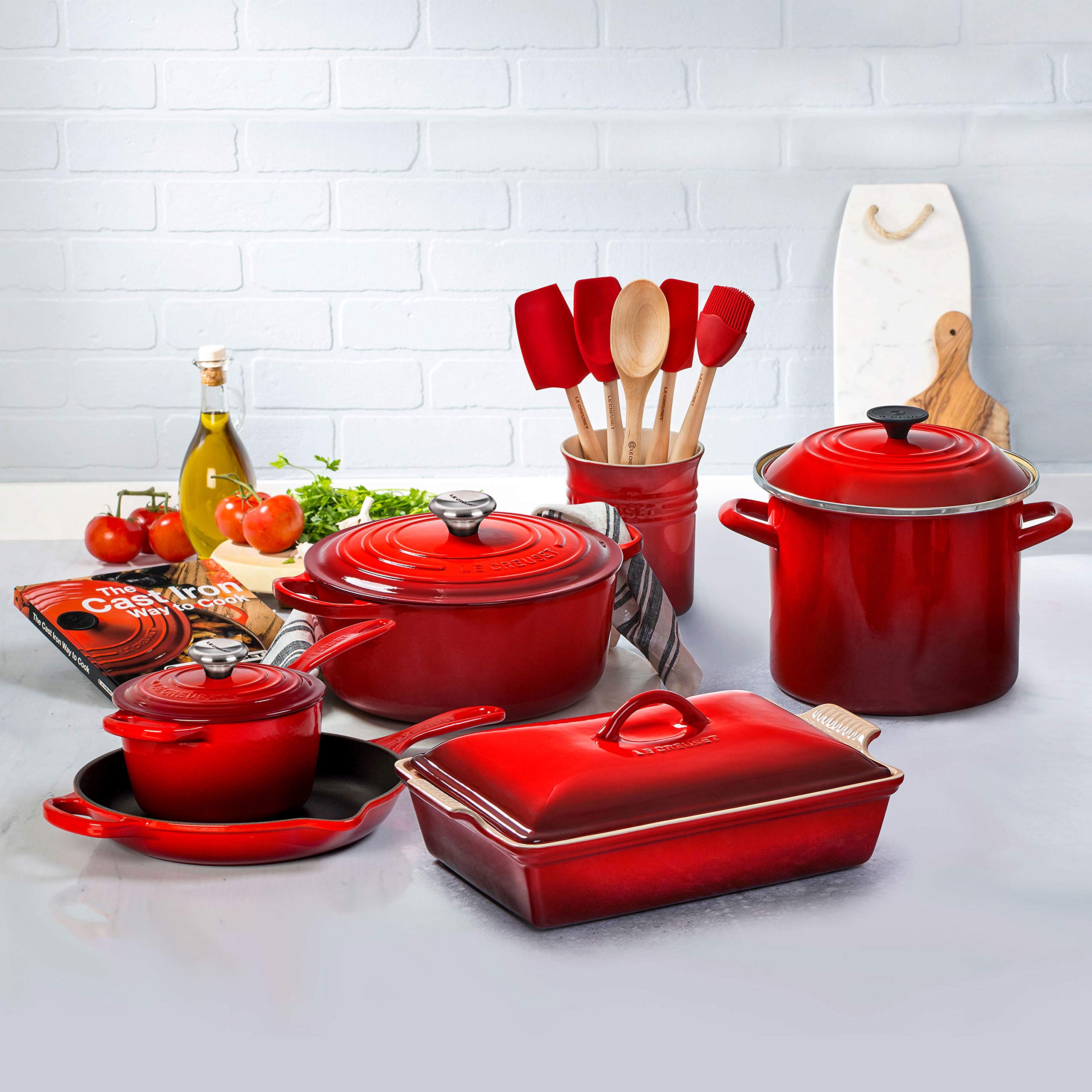 Le Creuset 16 Piece Cookware Set (Cerise)