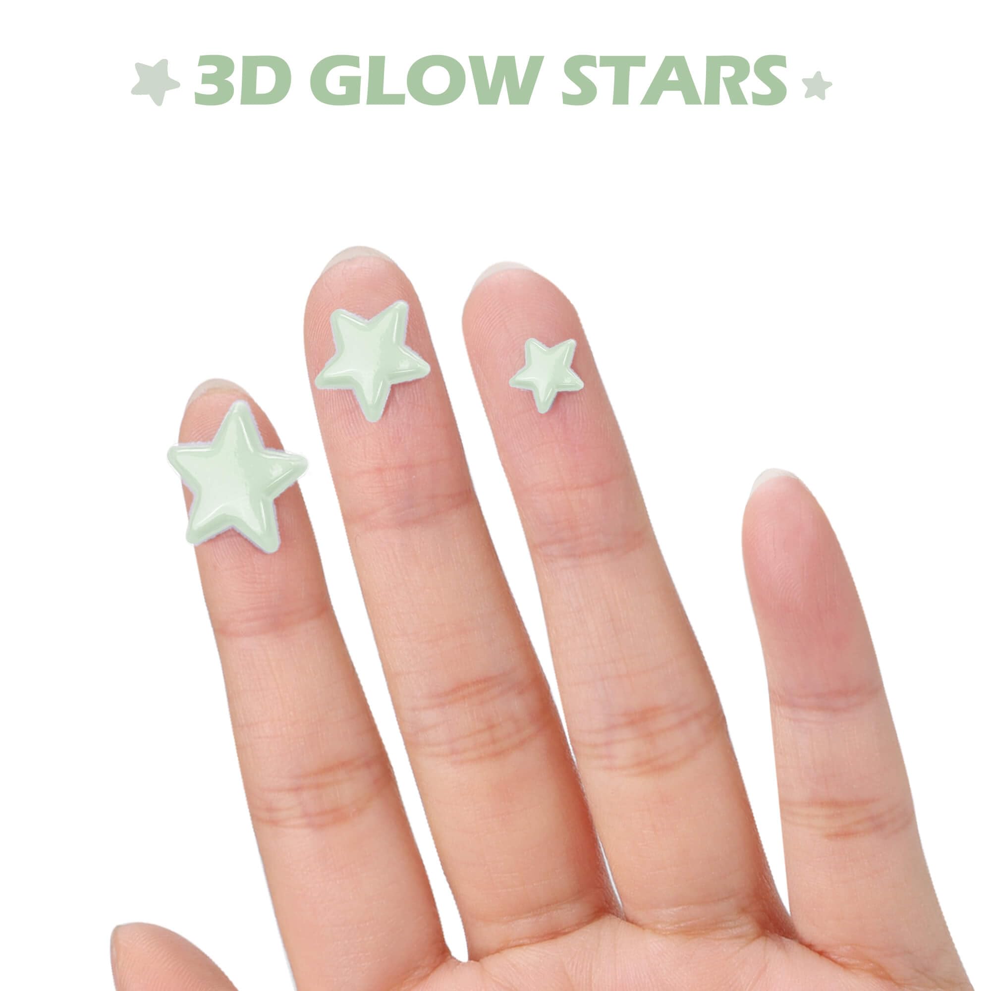 Glow in The Dark Stars Decals Decor for Ceiling 633 Pcs Realistic 3D Stickers Starry Sky Shining Decoration Perfect for Kids Bedroom Bedding Room Gifts