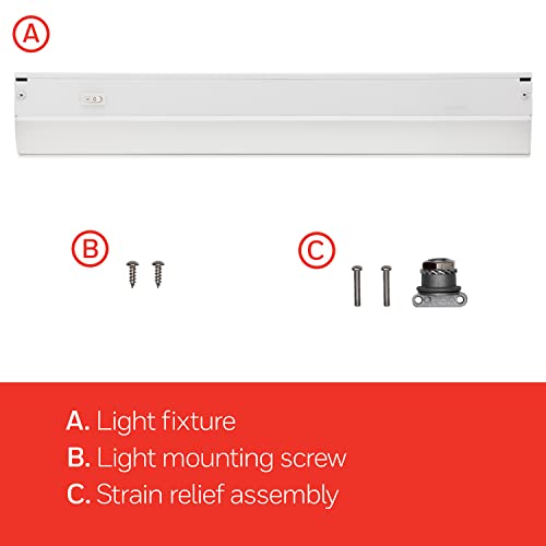 UltraPro 24 inch Hardwired Under Cabinet Lights, On/Off Only, 2700K Warm White, Under Cabinet Lighting, Under Counter Lights for Kitchen 44112