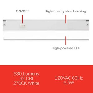 UltraPro 24 inch Hardwired Under Cabinet Lights, On/Off Only, 2700K Warm White, Under Cabinet Lighting, Under Counter Lights for Kitchen 44112