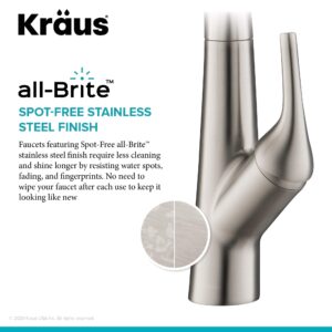 KRAUS Arqo M Single Handle Pull-Down Kitchen Faucet in Spot Free Stainless Steel, KPF-2523SFS