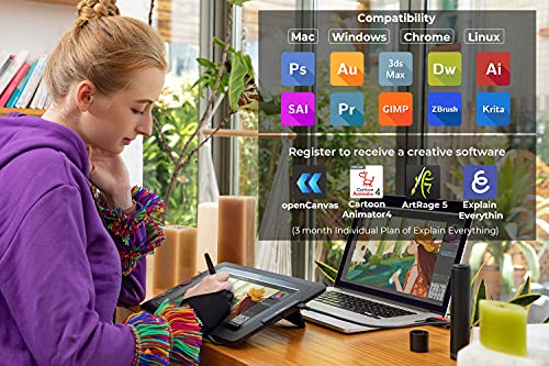 XPPen Artist12 Pro 11.6" Drawing Tablet with Screen Pen Display Full-Laminated Graphics Tablet with Tilt Function Battery-Free Stylus and 8 Shortcut Keys(8192 Levels Pen Pressure and 72% NTSC)