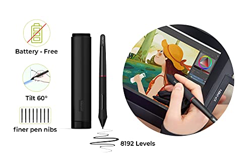 XPPen Artist12 Pro 11.6" Drawing Tablet with Screen Pen Display Full-Laminated Graphics Tablet with Tilt Function Battery-Free Stylus and 8 Shortcut Keys(8192 Levels Pen Pressure and 72% NTSC)