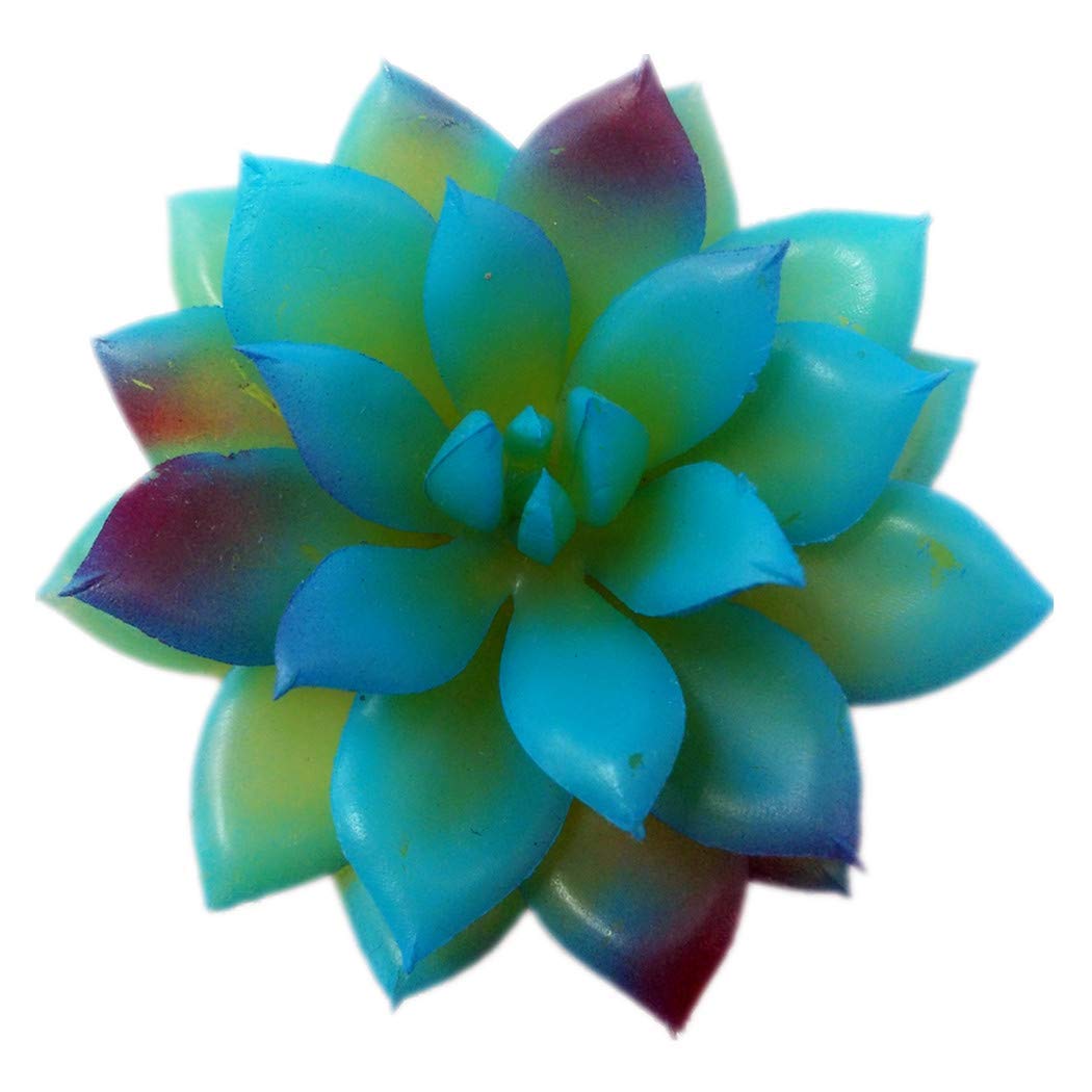 Veronica Key Artificial Blue Succulent Plants Plastic Fake Flower Arrangement for Home Garden Office Desk Decoration Pack of 10