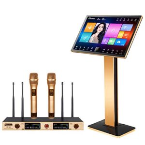 karaoke machine, all in one karaoke player, 22" touch screen youtube movie song, cloud song update, wireless mic ktv system