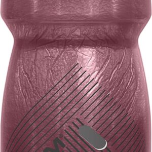 CamelBak Podium Chill Insulated Bike Water Bottle - Easy Squeeze Bottle - Fits Most Bike Cages - 24oz, Burgunday Perforated