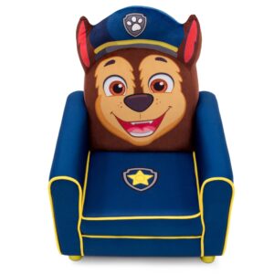 delta children figural upholstered kids chair, nick jr. paw patrol chase,wood, blue